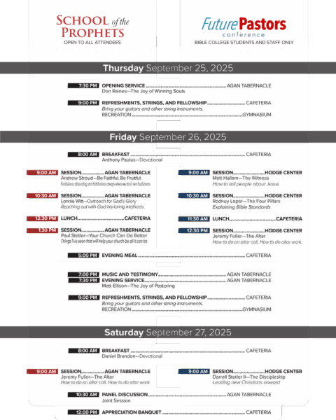 Event Schedule - IHC